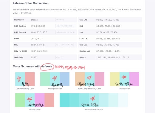 [컬러 웹사이트] 컬러핵사 colorhexa : 네이버 블로그