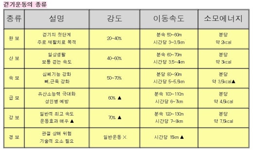 걷기운동에 대해서. 퍼옴 : 네이버 블로그